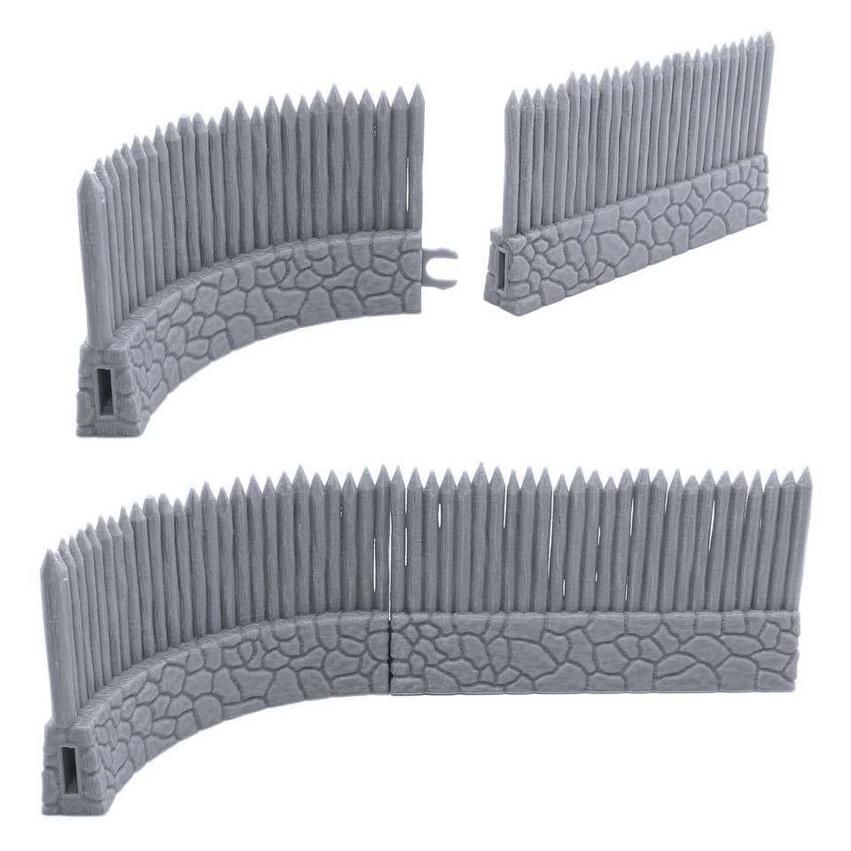 Viking Stockade by Terrain4Print, 3D Printed RPG Scenery Wargame 28mm ...
