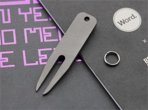 1PC TC4 Titanium Golf Divot Repair Tool Golf Green Fork EDC Portable ...