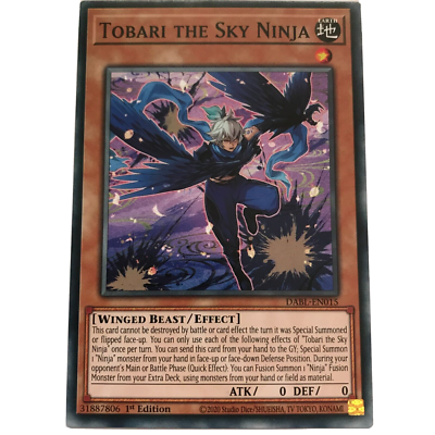 Tobari The Sky Ninja - DABL-EN015 - Common - 1st Edition - YuGiOh | eBay