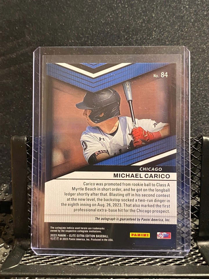 Michael Carico 2023 Elite Extra Base Signatures - Auto - Cubs | eBay