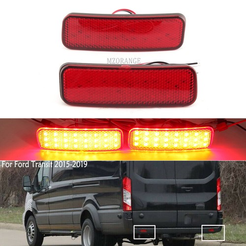 Ford Transit Custom Connect Tourneo 2x LED Rear Bumper Reflector Brake ...