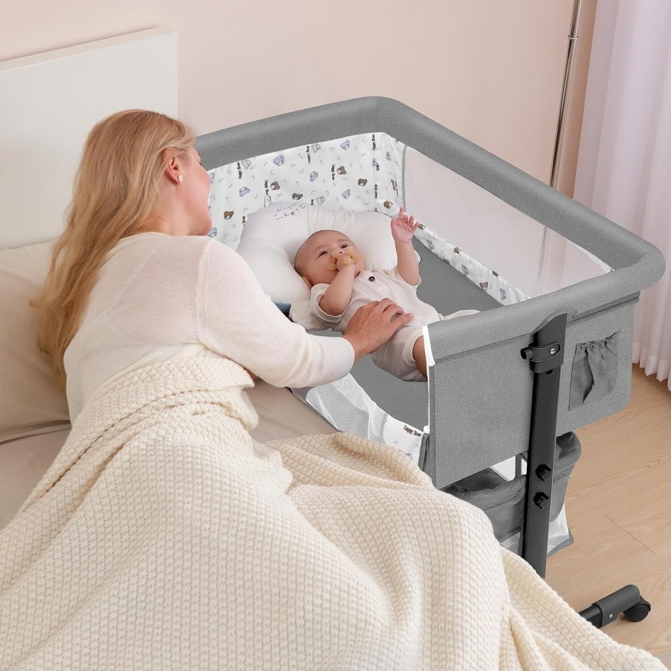 3 in 1 Baby Bassinet Bedside Sleeper Portable Crib for Newborn Infant ...