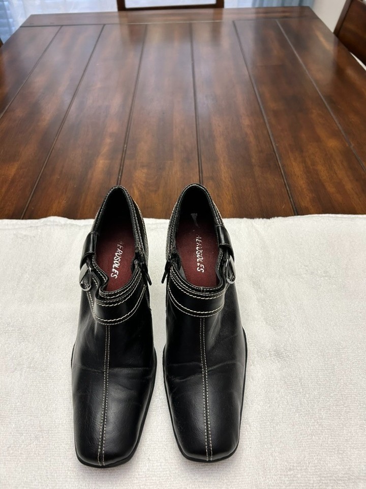 Aerosoles Fascination Ankle Booties Black Square Toe Ankle Boots, Size ...