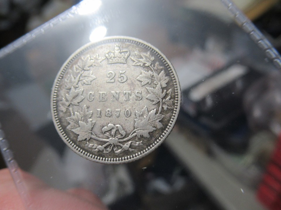 1870 Canada 25 Cents Silver FINE Coin, Queen Victoria | eBay