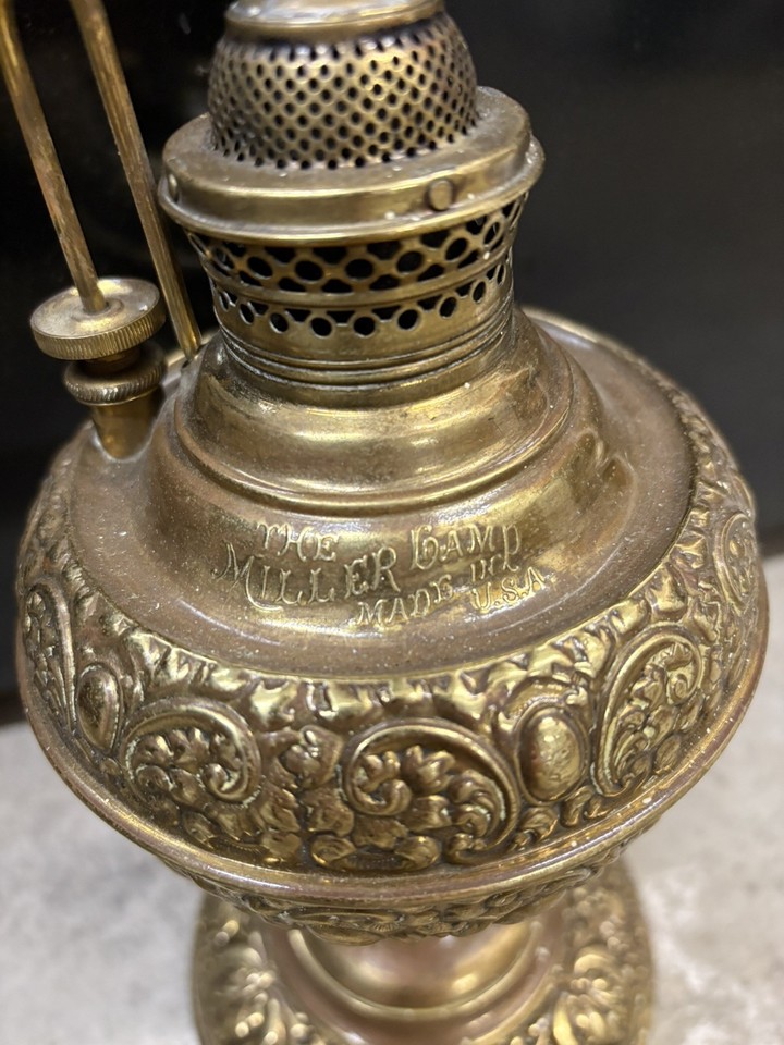 Antique brass oil lamp, Edward Miller Victorian | eBay