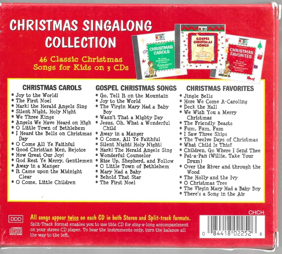 Christmas Singalong Collection 3 CDs Box Set Cedarmont Kids 2003 | eBay