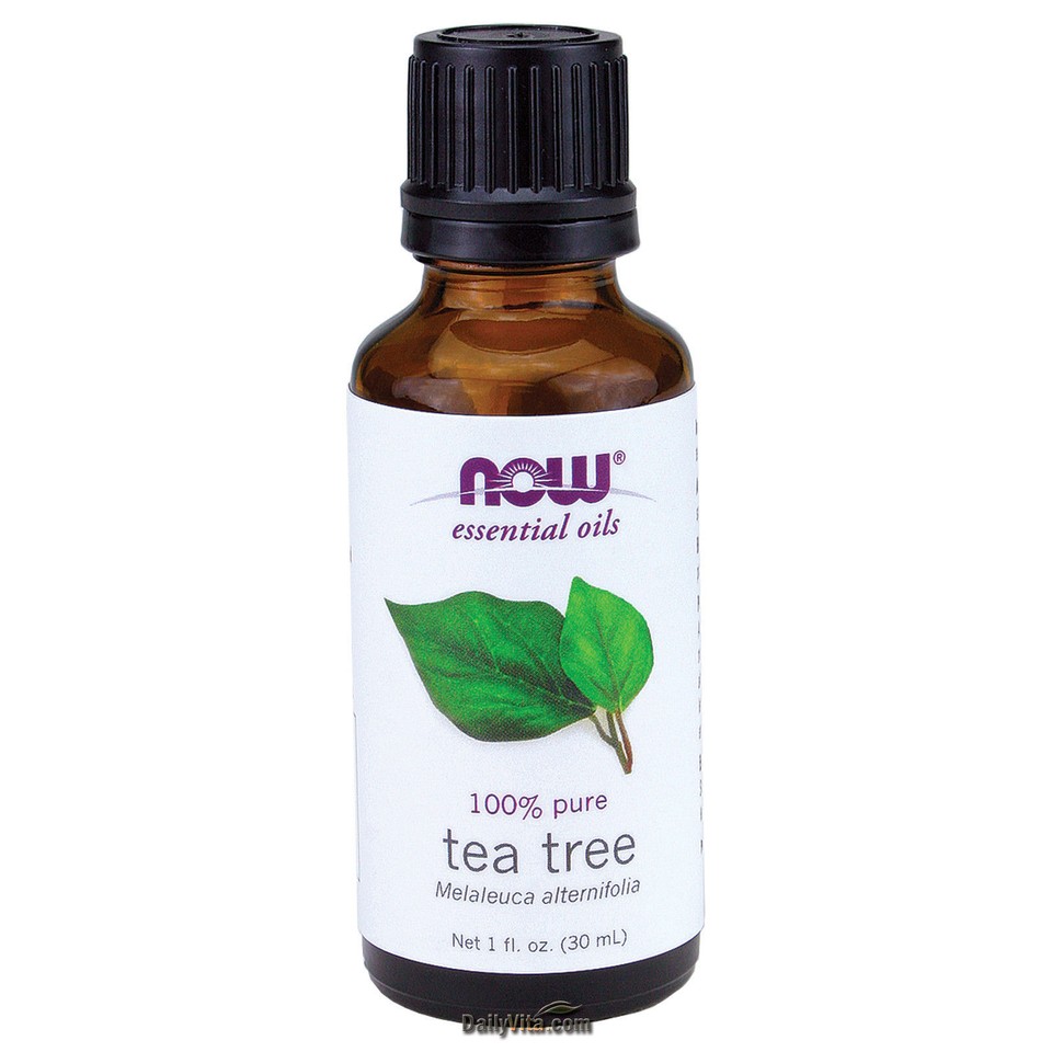 NOW FOODS 100% Pure Tea Tree Oil 1 oz (30 ml) Melaleuca alternifolia 10 ...