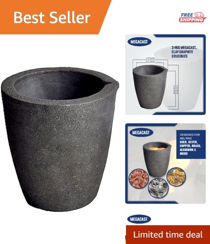 Versatile 6KG Clay Graphite Foundry Crucible for High-Temperature Metal ...