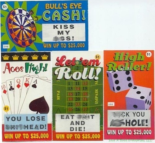 20 NASTY ASS ADULT RUDE CURSE - Fake Lotto Lottery tickets | eBay