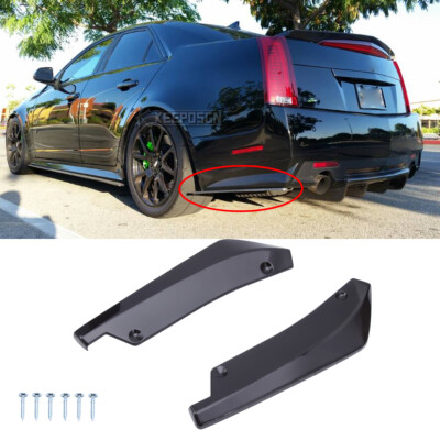 2x Gloss Rear Diffuser Splitter Bumper Canard Lips For Cadillac CTS CTS ...