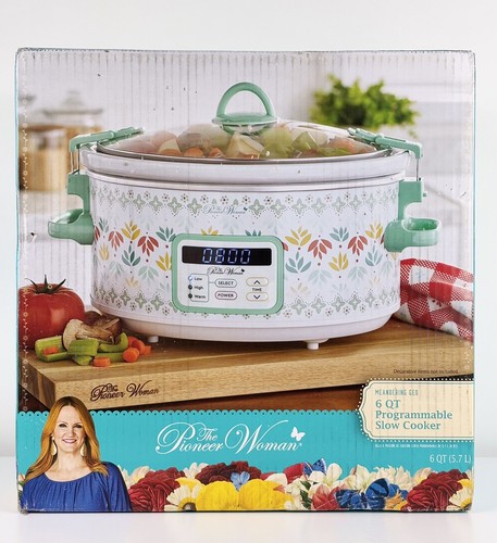 THE PIONEER WOMAN MEANDERING GEO 6 QUART DIGITAL SLOW COOKER CROCK POT ...