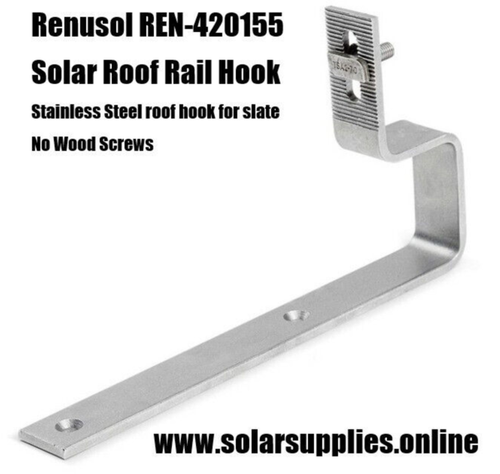 Solar Panel Mounting Roof Rail Hook for Slate Roof Renusol 420155 REN ...