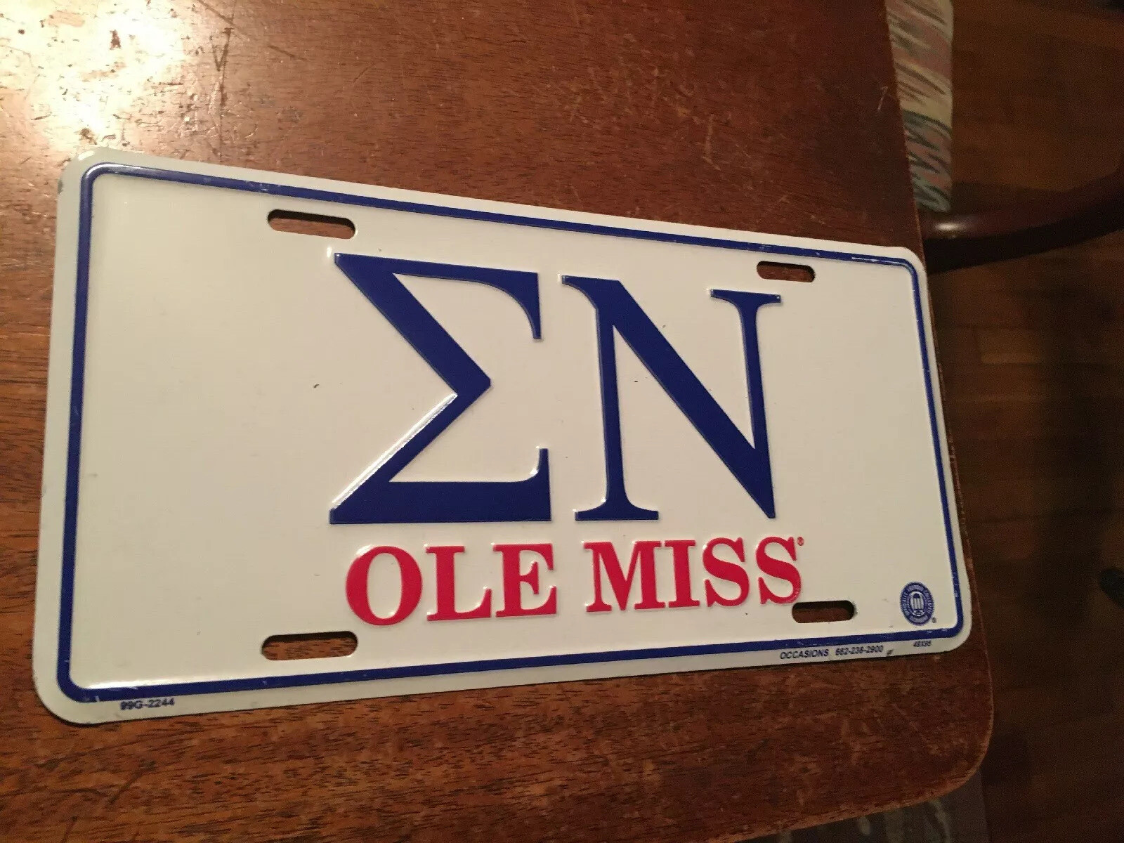 Fraternity And Sorority Ole Miss car tag with ALL RAISED LETTERS | eBay