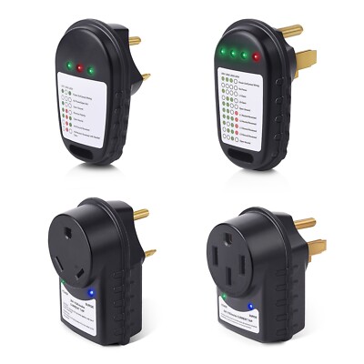 125V 30A 50A RV Surge Protector Power Pedestal Tester Led Light Circuit ...