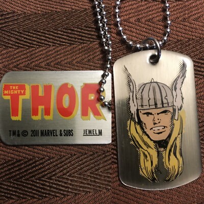 Marvel Comics Thor Dog Tags 21" Chain New | eBay