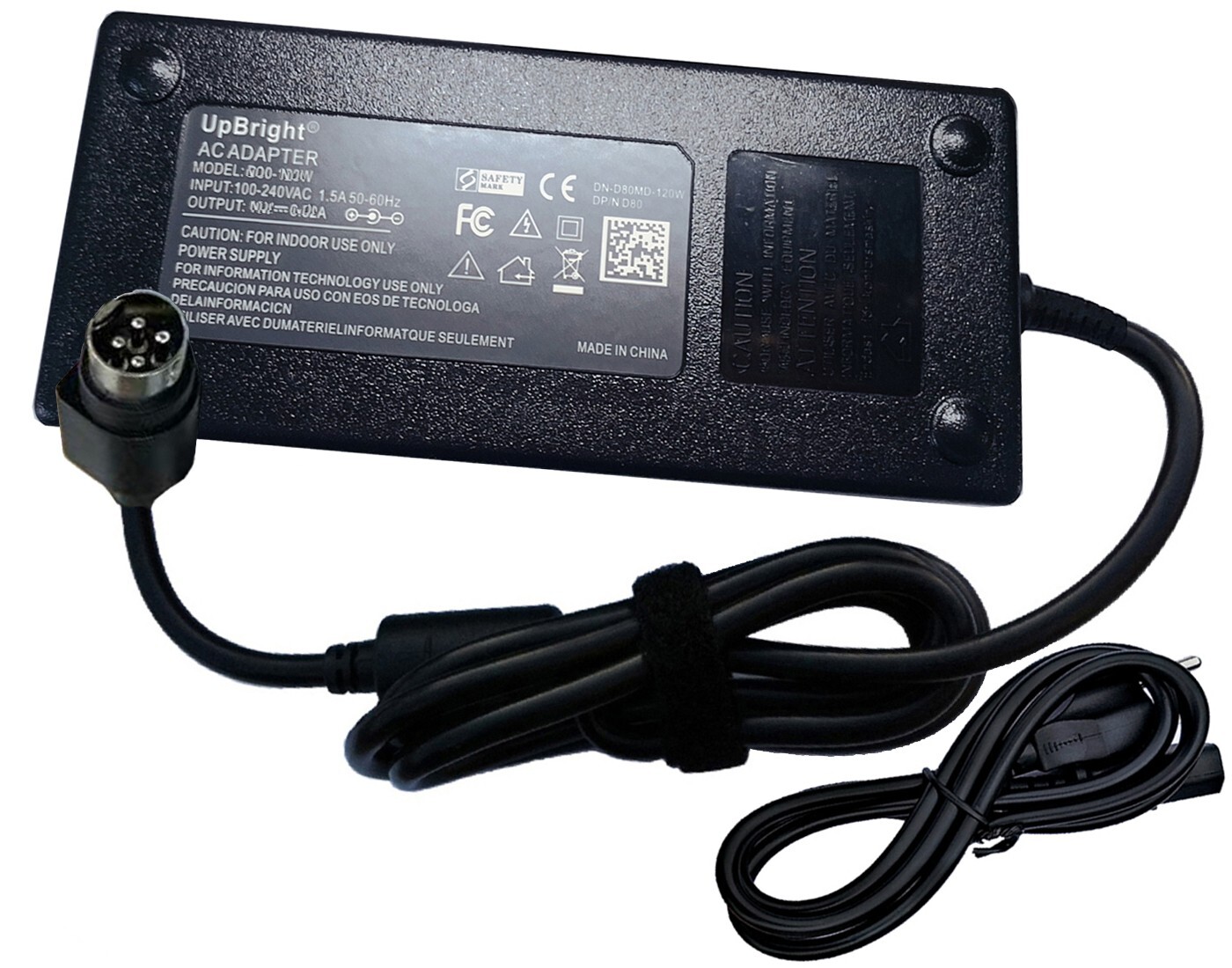 24V 6.25A 150W 4-Pin DIN AC/DC Adapter For FranMar FDF1503-A FDF-1503-A ...