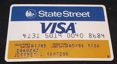 State Street Bank & Trust Company Visa Credit Card ~ exp 1986 ~ our ...