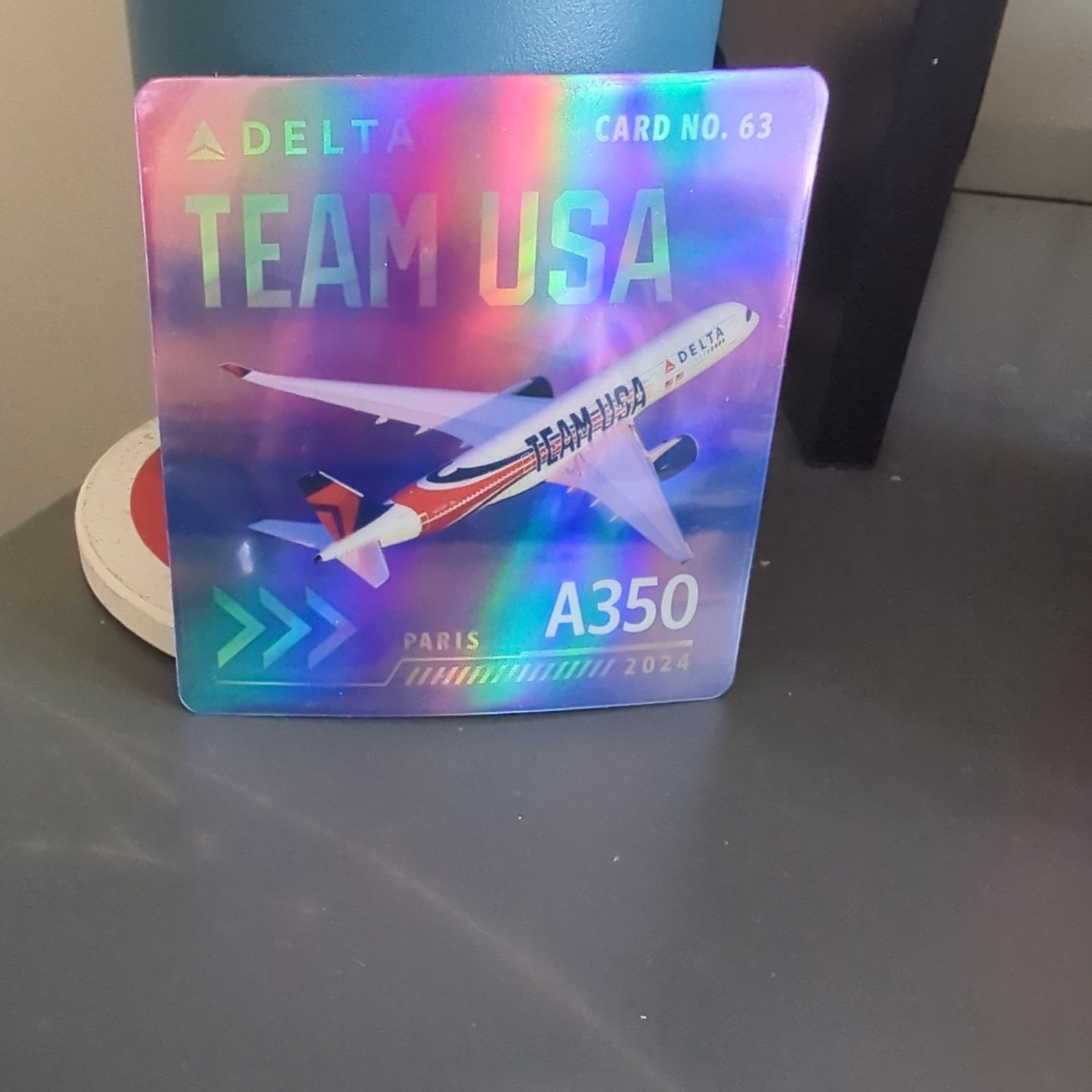2024 Delta Airline Pilot Cards #63 Team USA Olympics A350- #63 cards ...
