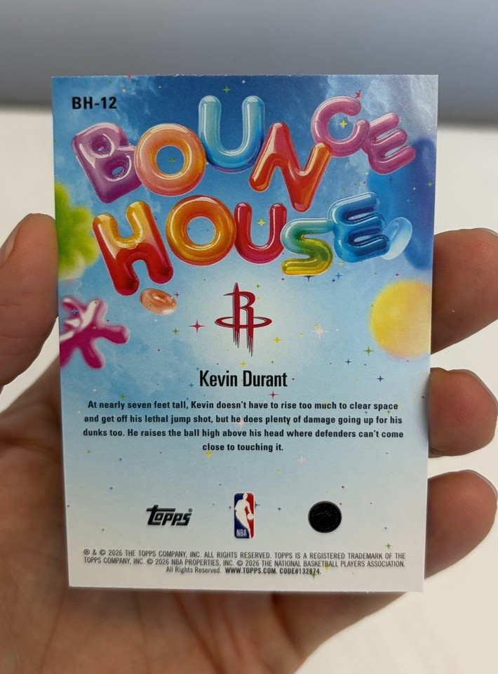 2025-26 Topps NBA Hoops bounce house pixel burst green /75 kevin durant ...