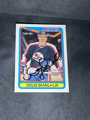 Doug Smail 1990-91 O-Pee-Chee #268 Winnipeg Jets Auto Autographed ...