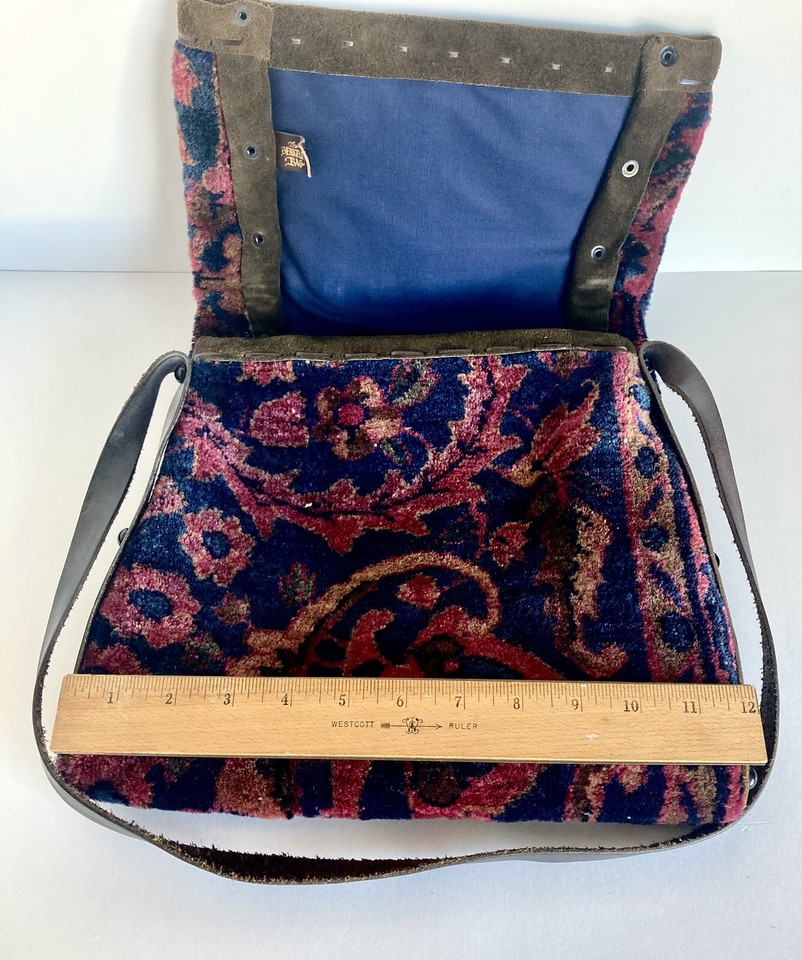 Vintage Bag Carpet Bag Purse 1970s The Berkeley Bag Blue Pink Floral ...