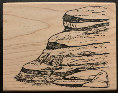 Rubber Stamp Cliff Landscape Mountains | eBay