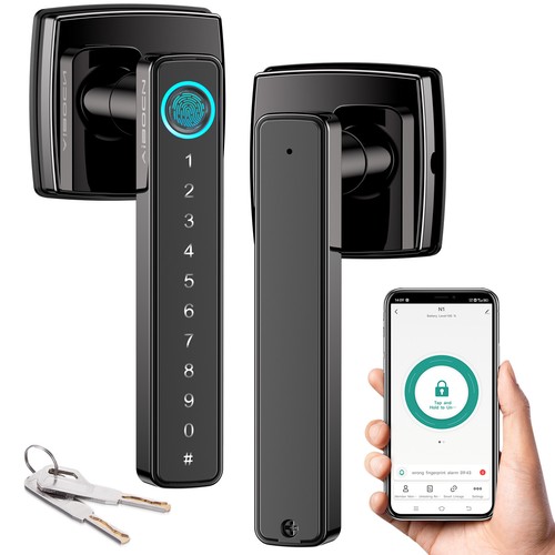 AppLoki Smart Door Lock Bluetooth APP Control Fingerprint Door handle ...