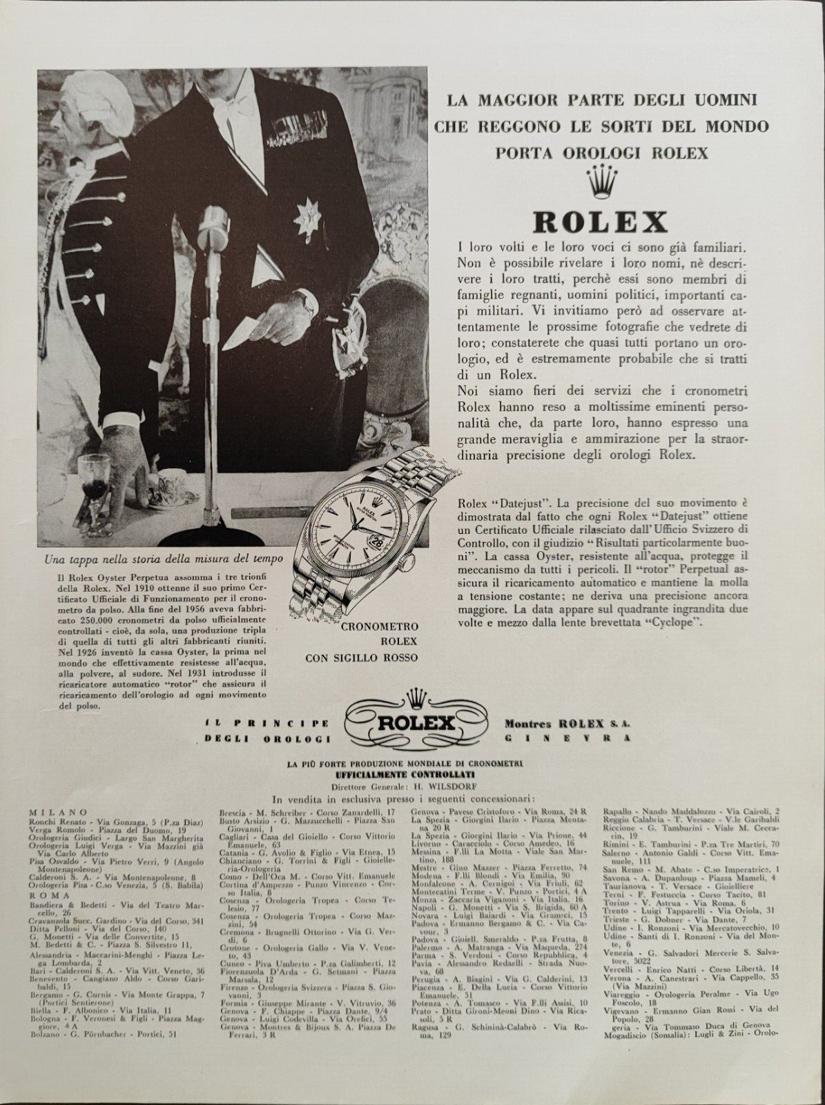 Rolex Datejust Advertisement 1 Page 1958 Oyster Perpetual K45 | eBay UK