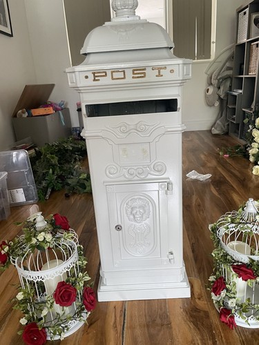 Hire Only - Beautiful Tall Buckingham White Wedding Post box - Location ...