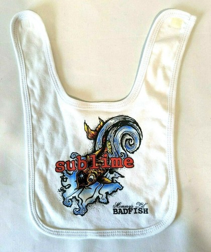 Sublime Mommas Lil Badfish Baby Bib / Sublime Band Burp Bib Cotton ...