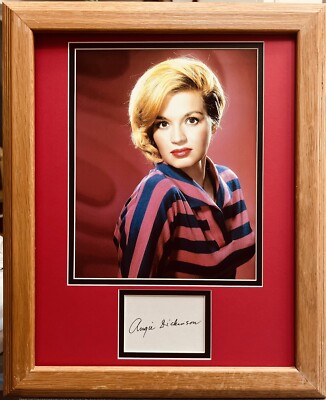 Angie Dickinson 8x10 Photo Mounted Signed 3x5 Card Beckett BAS ...