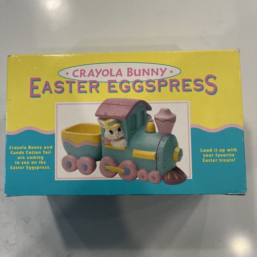 Vintage Hallmark Crayola Bunnies Easter Basket 1991 Bunny Figure Easter ...