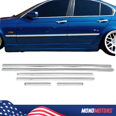 DOOR MOLDING TRIM FOR BMW E46 1998-2005 CHROME 3 SERIES SPORT TRIM Self ...