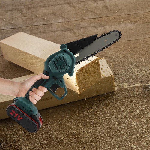 6" Electric Chainsaw Mini Cordless 2x Battery-Powered Wood Cutter ...