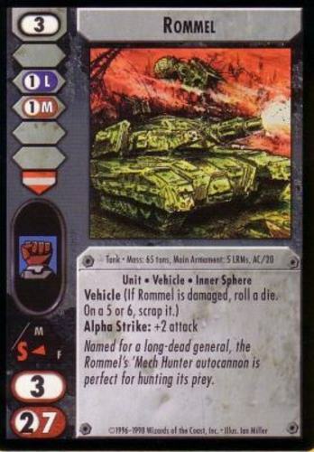 Battletech CCG: Rommel [Ungraded] from set Crusade WOTC Wizards of the ...