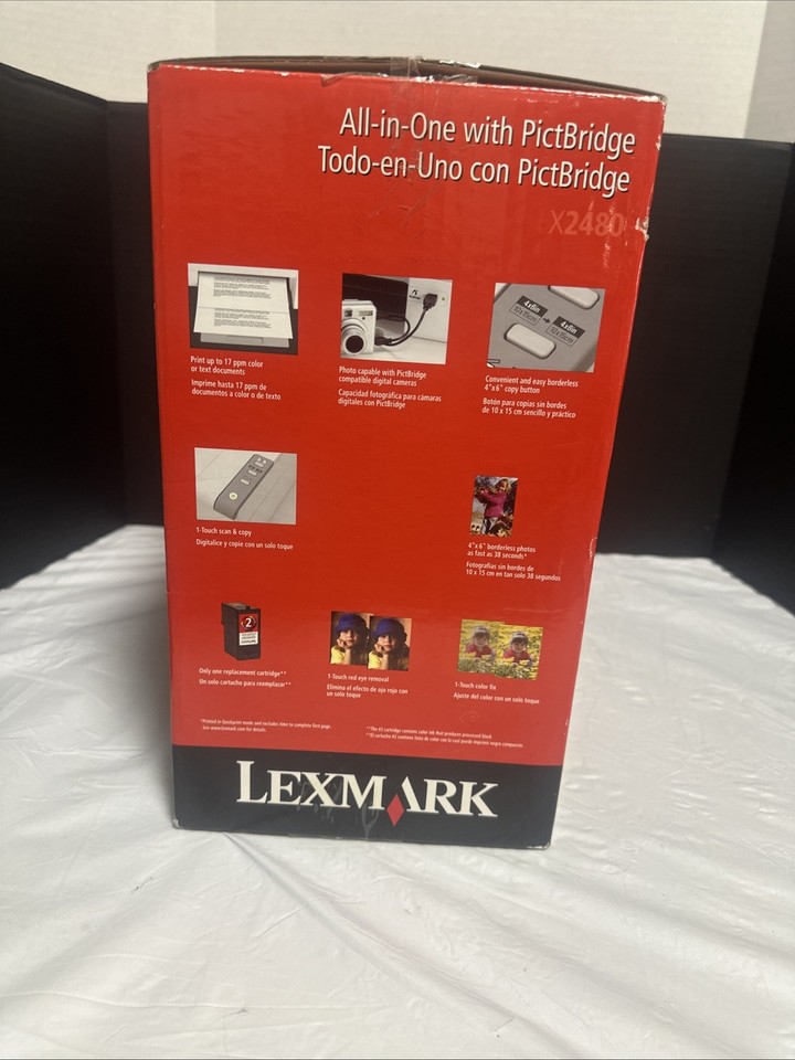 LEXMARK ALL IN ONE PRINTER PHOTO , SCAN , COPY & PRINTER X2480 NEW IN ...