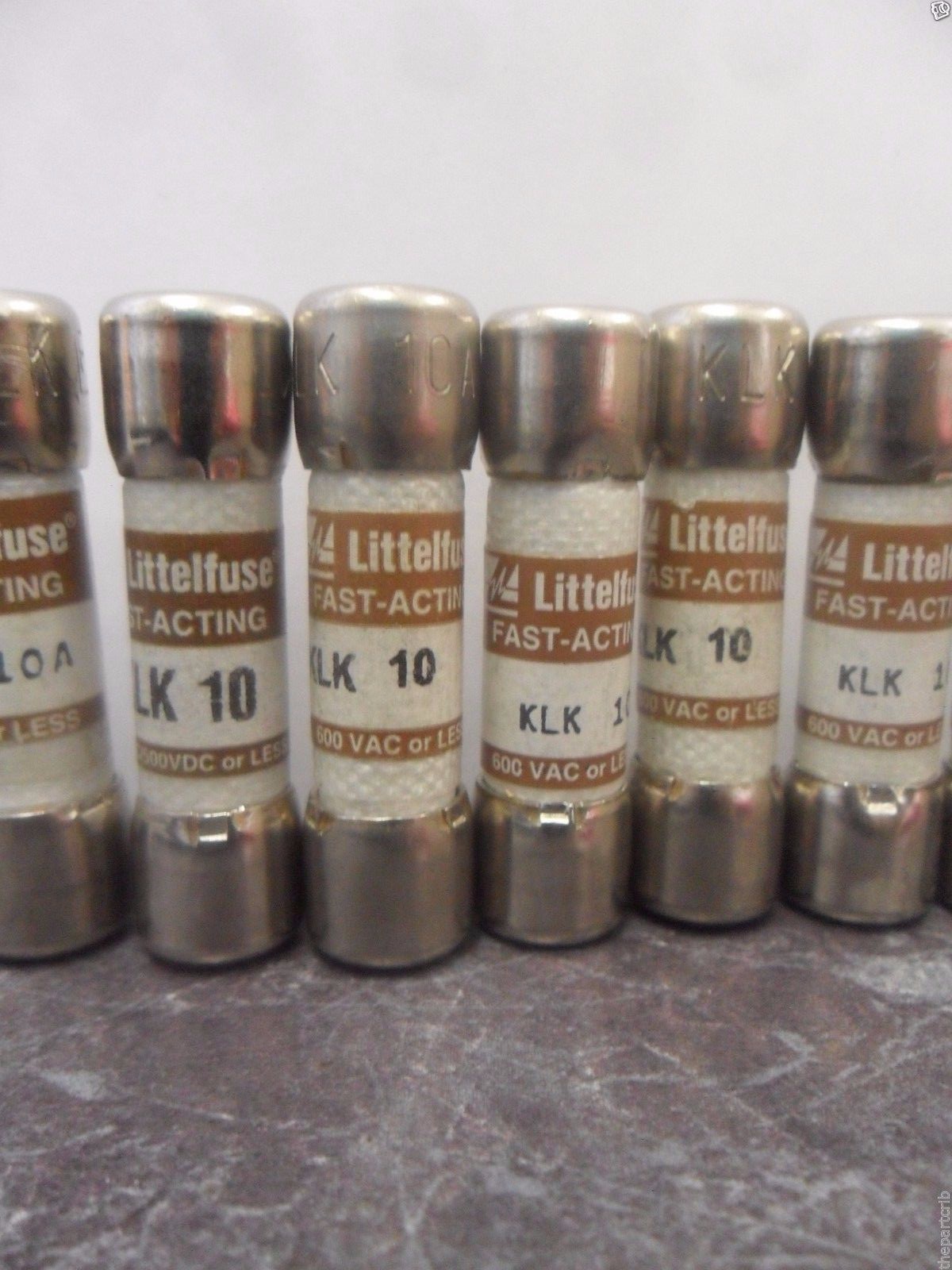 Nice Lot Littelfuse KLK 10 Amp Fuses KTK 10 600 Volts | eBay