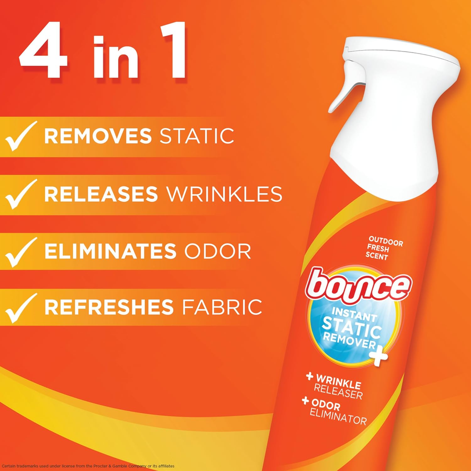 Bounce anti Static Spray, 3 in 1 Instant anti Static Spray & Instant ...