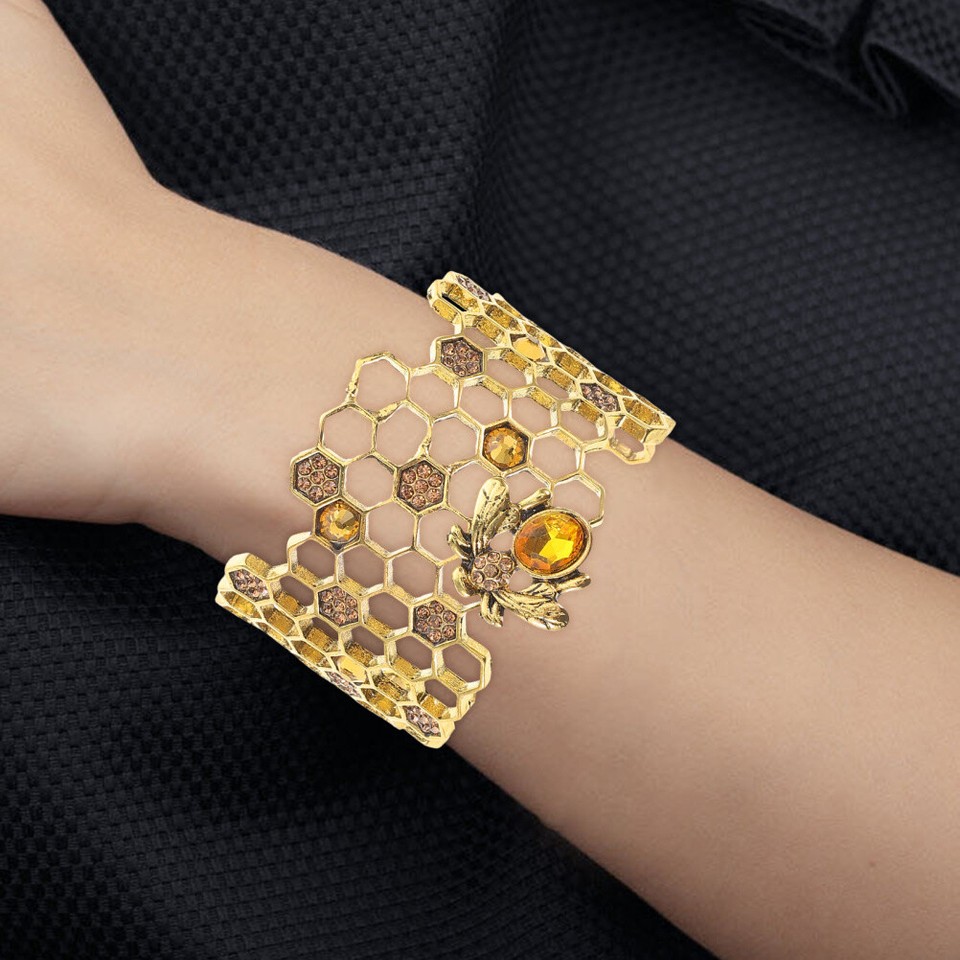 1PC Metal Alloy Bee Bangle Open Bangle Adjustable Hand Wrist Bangle Jewelry | eBay