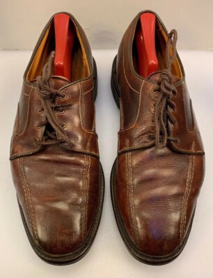 Allen Edmonds Men 11 D Mapleton Lace Up Oxfords Brown Leather US Made ...