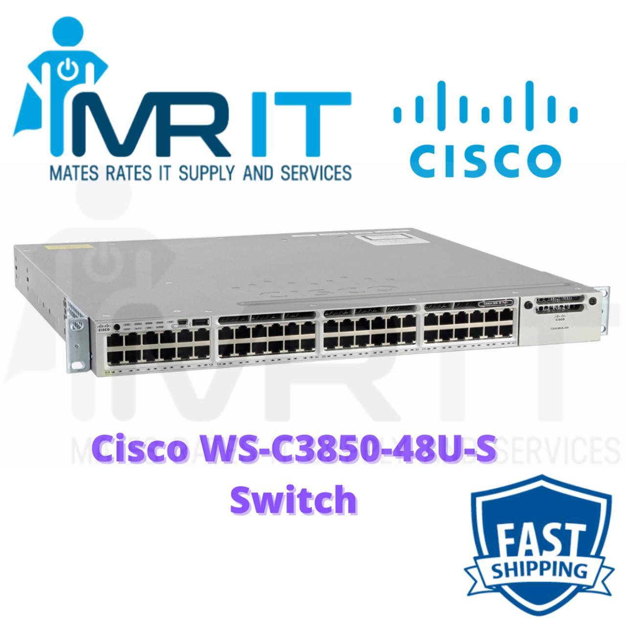 CISCO Catalyst 3850 Series 48 Port UPOE Switch WS-C3850-48U-S V04 With ...