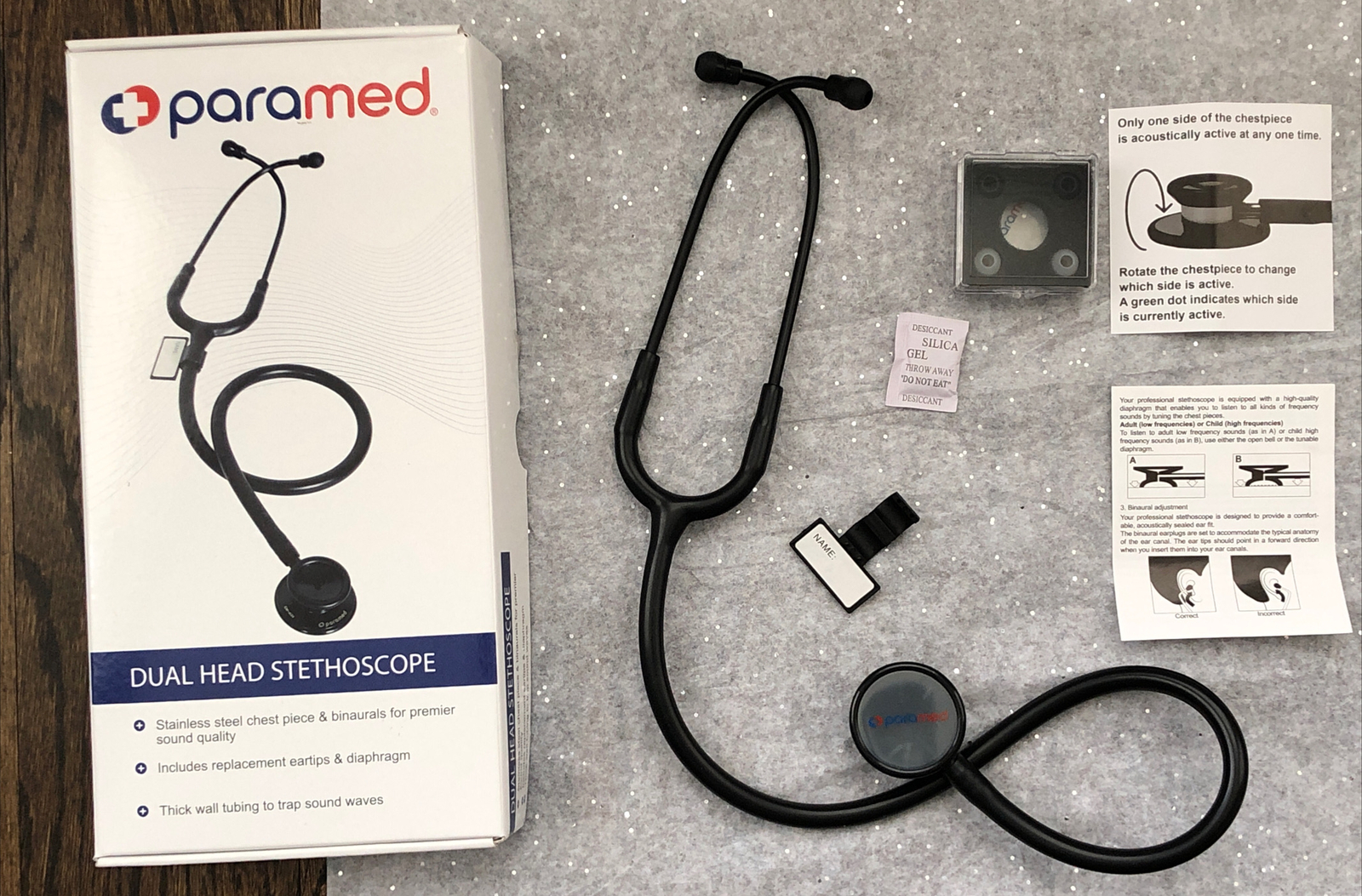 Classic Dual Head Cardiology Stethoscope Medical Clinical and Home Use ...