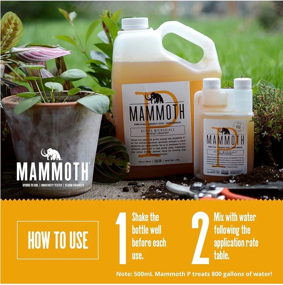 Mammoth P Bloom Booster | Organic Microbial Inoculant | 16% Increase ...