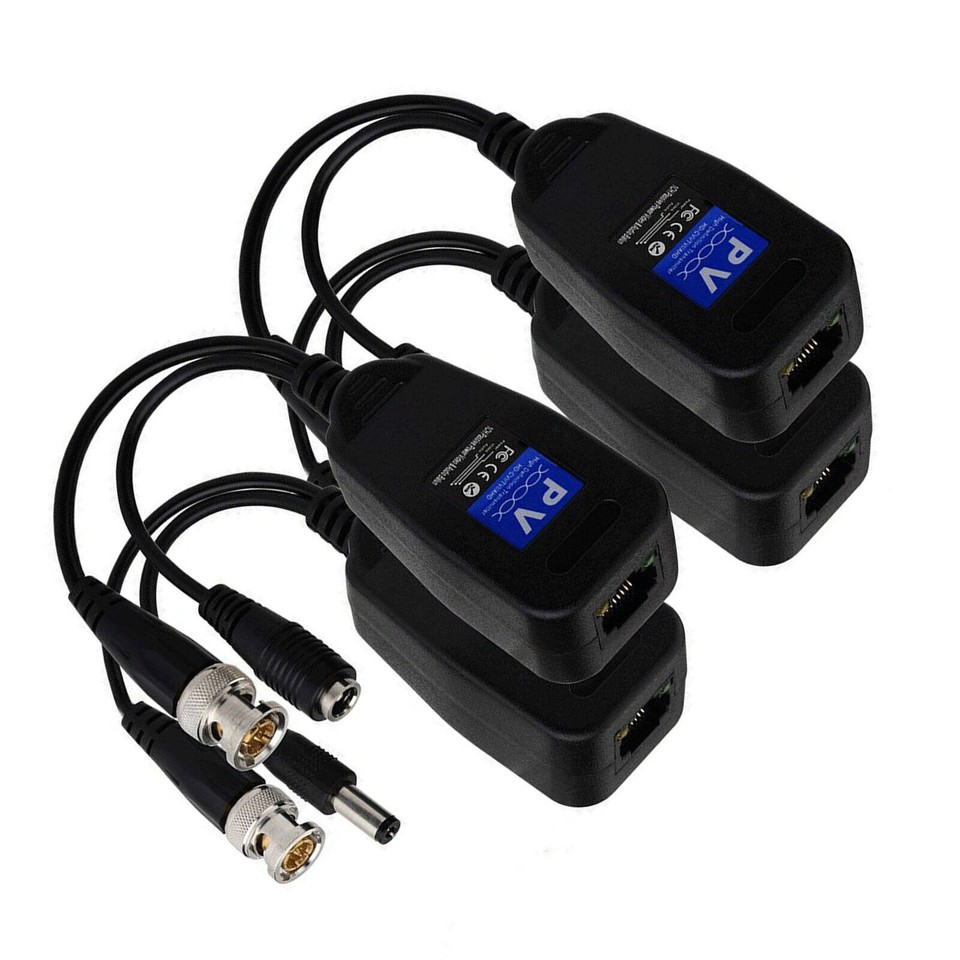 10 Pairs HD-CVI TVI AHD CVBS Passive Video Balun RJ45 Transceiver ...