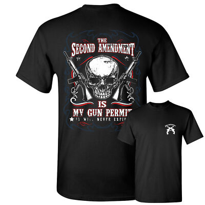 2nd Amendment Is My Gun Permit T-Shirt Gun Rights Tee Shirt | eBay