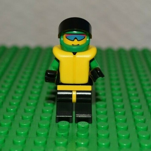 LEGO Town Extreme Team Minifigure Green Flame Helmet Life Jacket #6584 ...
