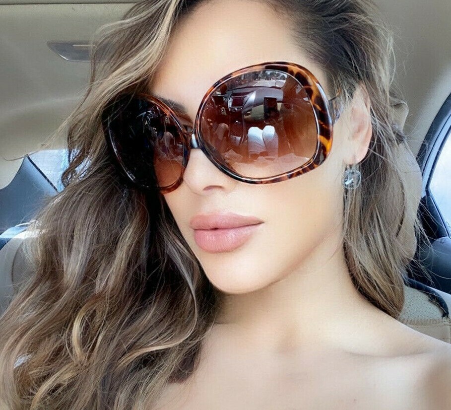 XXL OVERSIZED "LORENA Women Sunglasses Round Super Big HUGE GAFAS SHADZ ...