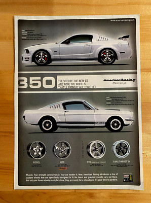 2005 Print Ad American Racing Wheels 1965 and 2005 Ford Mustang Gt 350 ...
