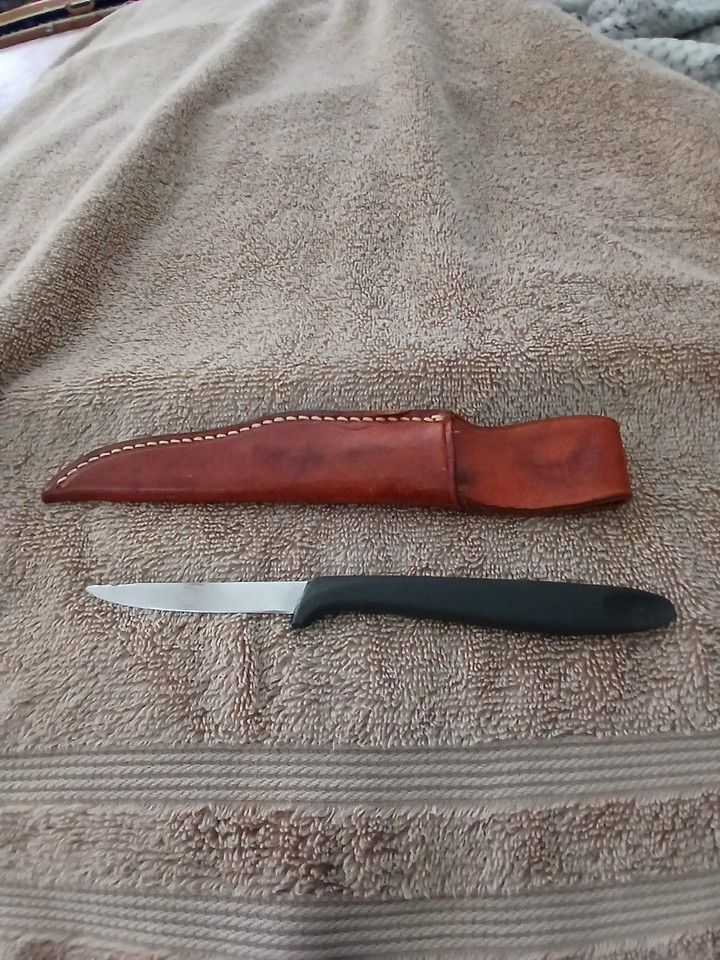 VTG Gerber Pixie 97223 Trout & Bird Knife With Original Leather Sheath ...