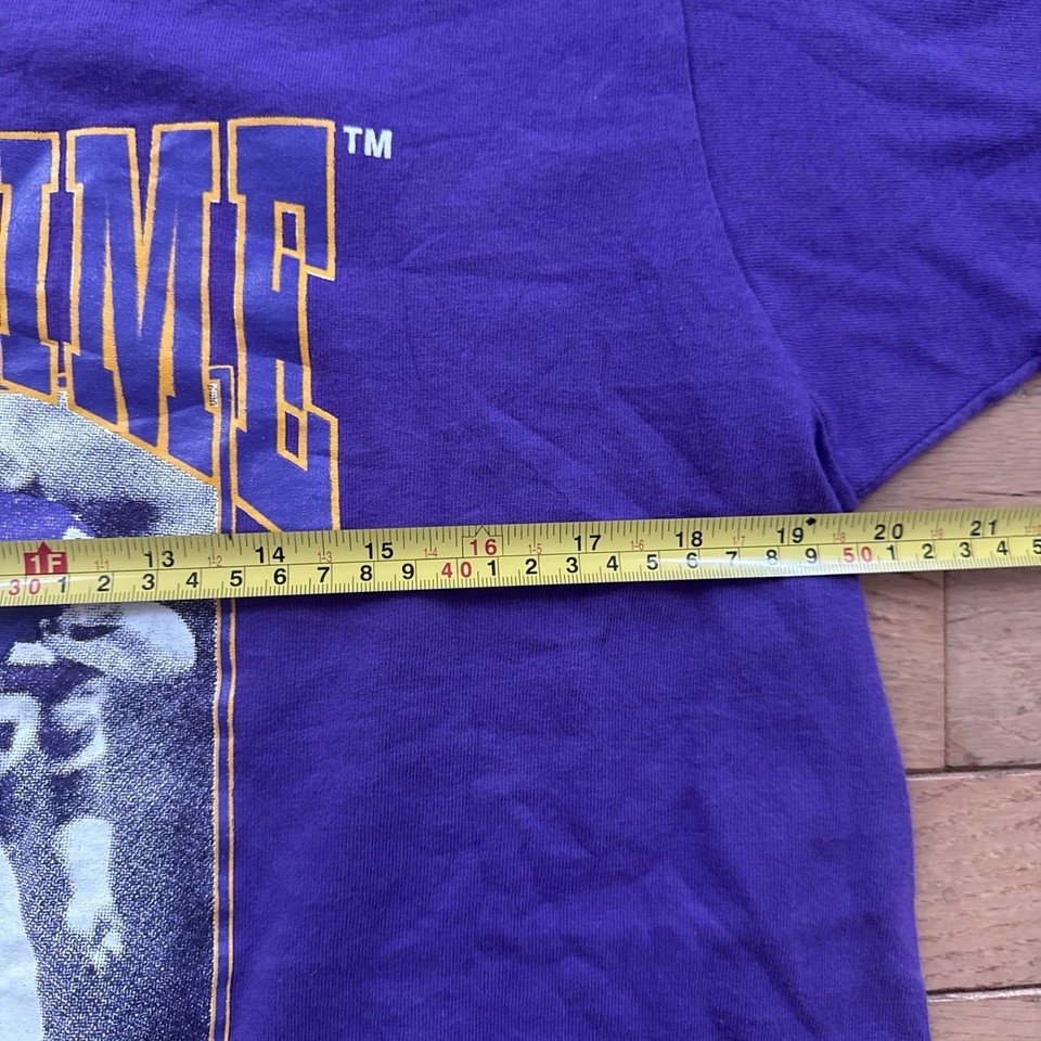 Vintage 90s Single Stitch Hank Time Henry Thomas Purple NFL Graphic Tee ...